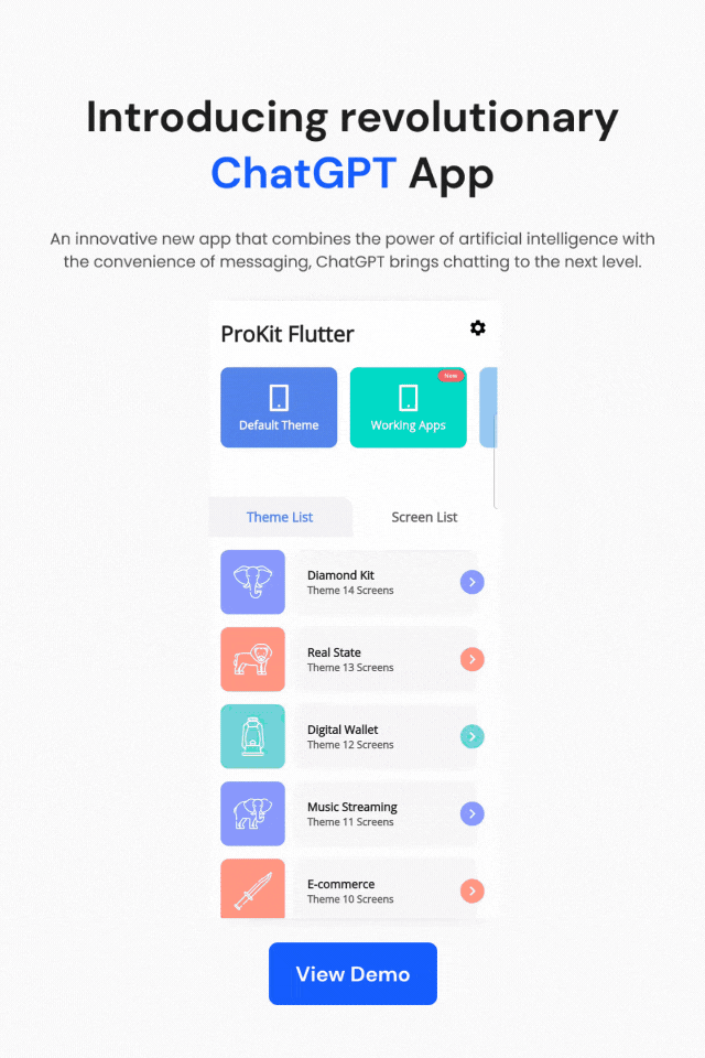 Biggest Flutter Ui Kit With Working Chatgpt App Prokit
