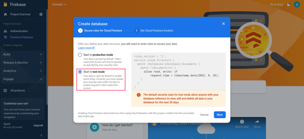 Firebase Configuration | Frezka